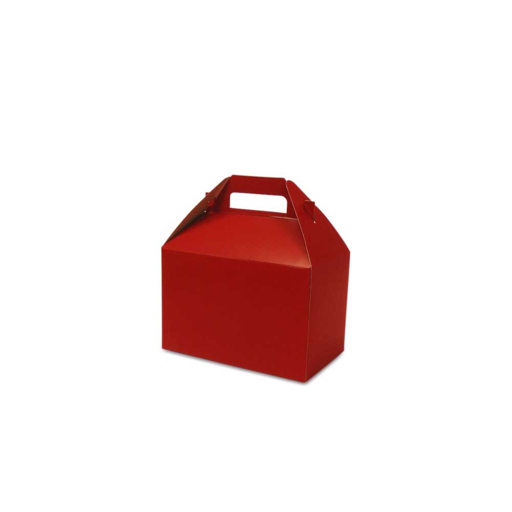 6 x 9 x 6 Red On White Gable Box - The Box Station